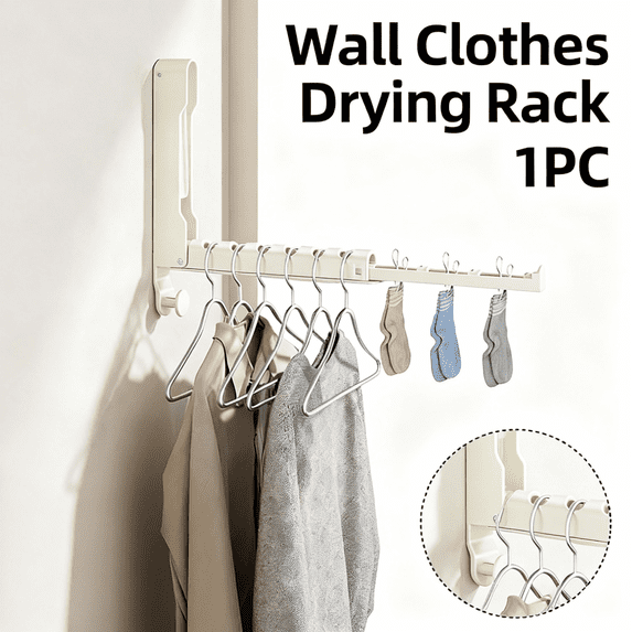 Over The Door Hooks Clothes Hanger, Foldable Clothes Drying Rack with ...