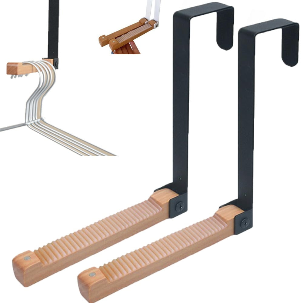 Over The Door Hooks Hanger Foldable Door Rack with Anti-Slip Strip ...