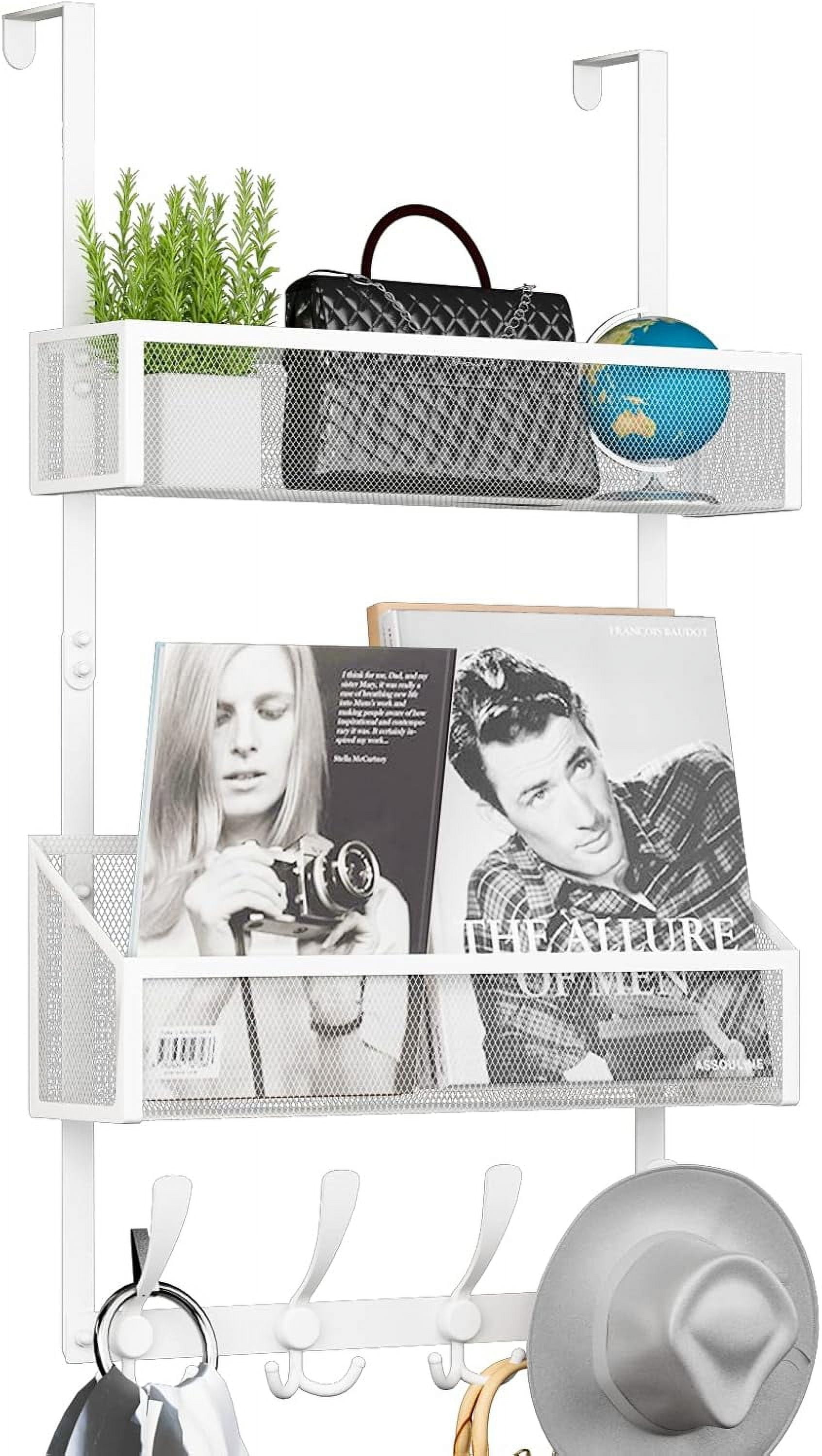 Over The Door Hooks Organizer, Coat Rack Over The Door Storage Hanger ...