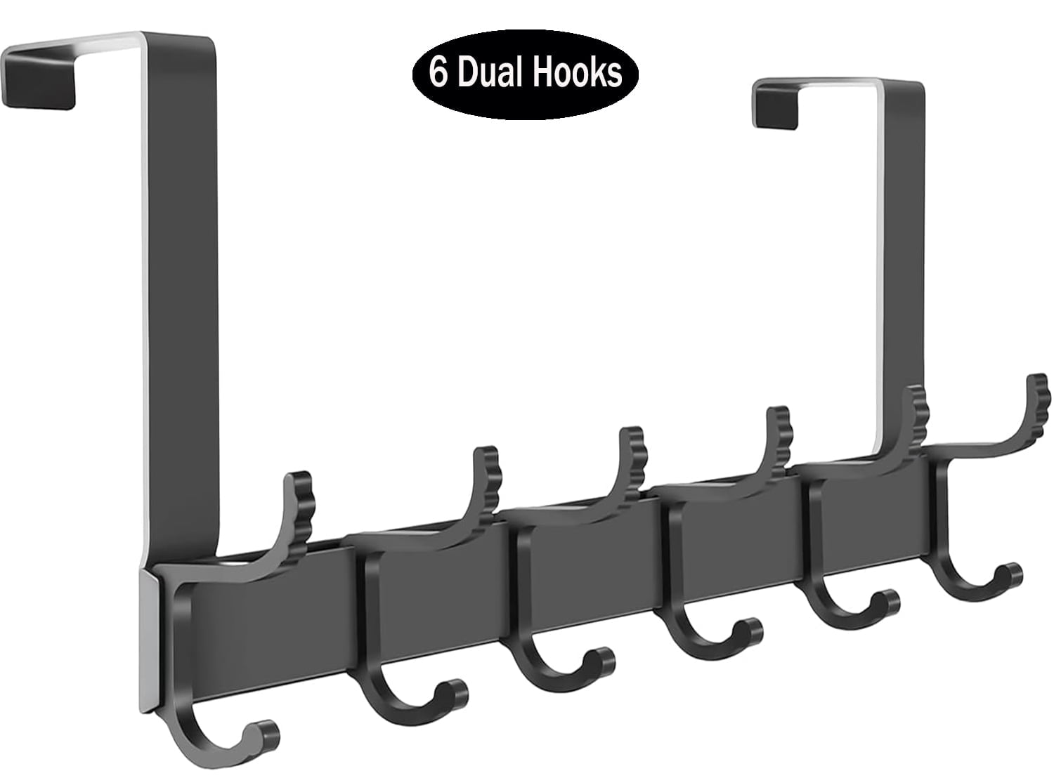 "Over The Door Hooks, Organizer with 6 Dual Hangers, Heavy-Duty Rack ...