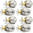 Door Knob and Deadbolt Set, Exterior Door Lock Set 4 Pack Enrty Door ...
