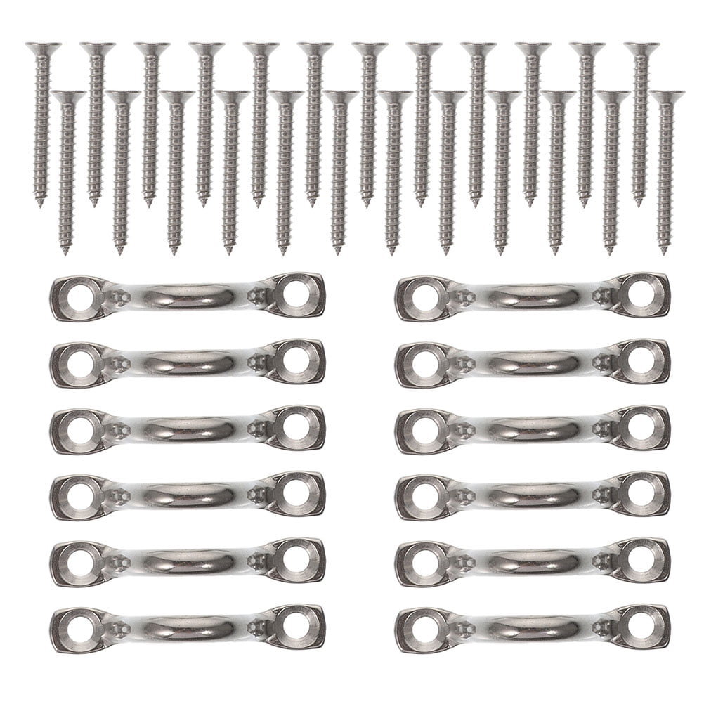 1 Set Kayak Handrail Handles with Screws Stainless Steel Marine Boats ...