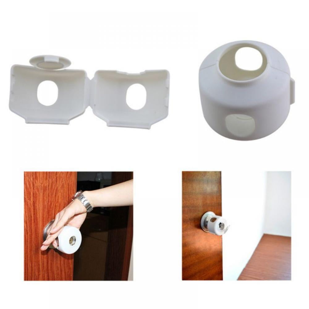 Door Knob Safety Lock Covers, White, 2 Pack - Walmart.com