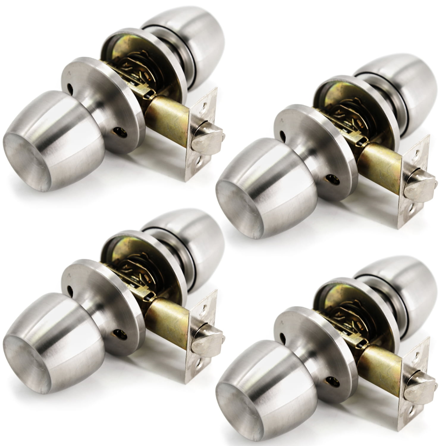 Villar Home Designs Versa Satin Nickel Interior Door Knob Handles ...