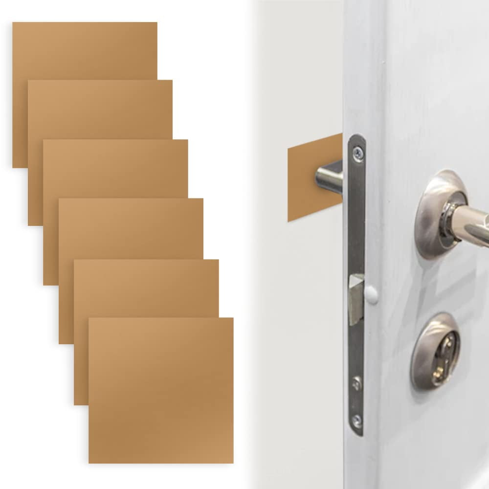Door Knob Wall Protector Plates 3"x3" - 6pc Rubber Door Stopper Wall ...