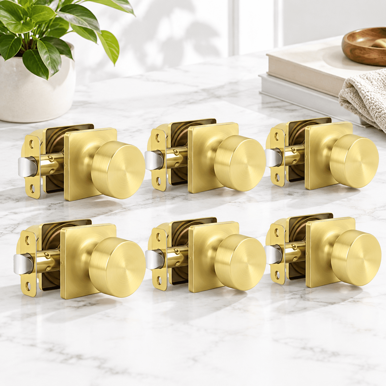 Door Knobs Interior 6 Pack Passknob For Hallway - Walmart.com