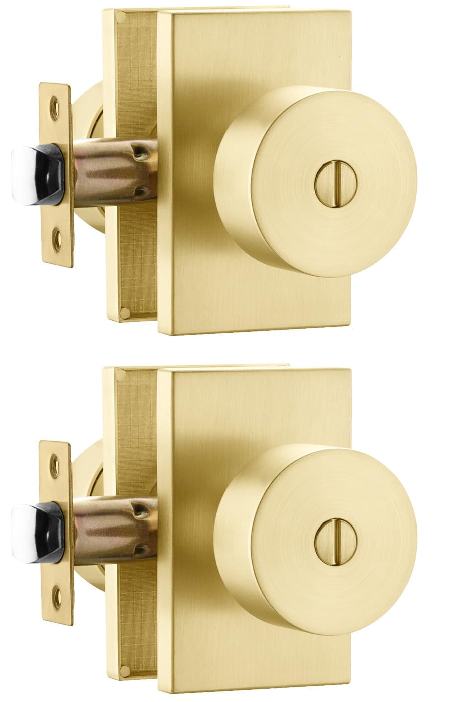 Door Knobs Interior Zinc Alloy Brushed Knob For Bedroom Bathroom Heavy ...