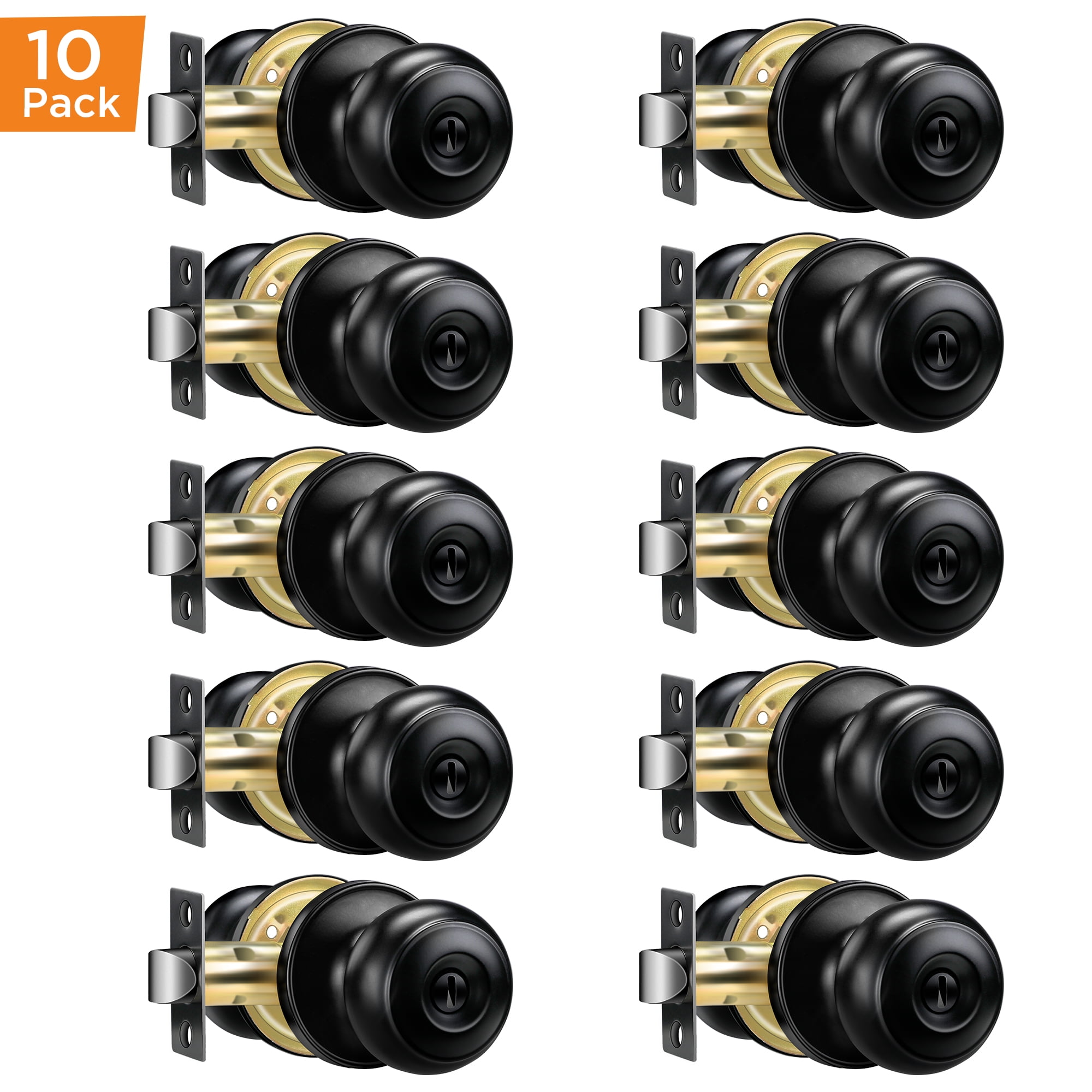 Door Knobs with Lock, 5/10Pack Door Handle Locks for Interior, Bedroom ...