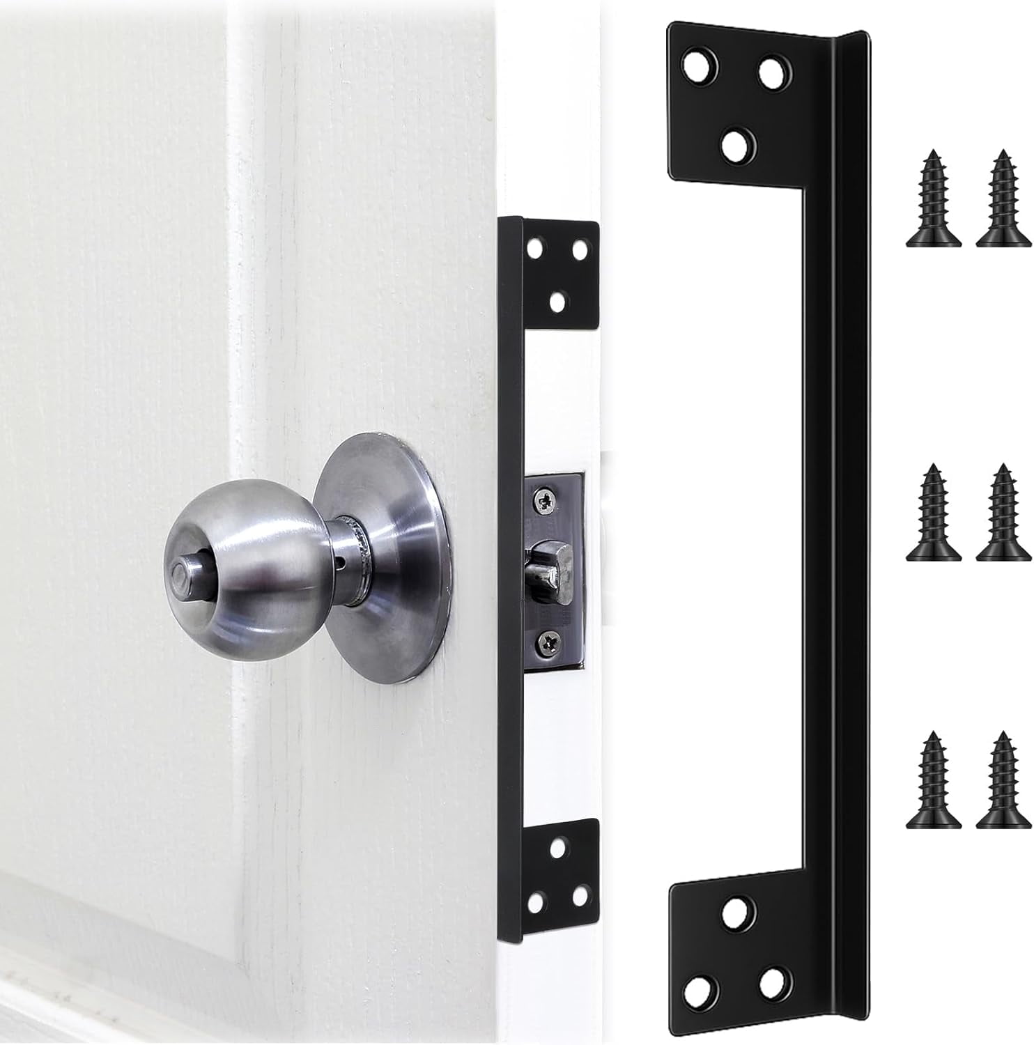 Door Latch Guard Plate, Outswing Door Security Heavy Duty Outswing ...