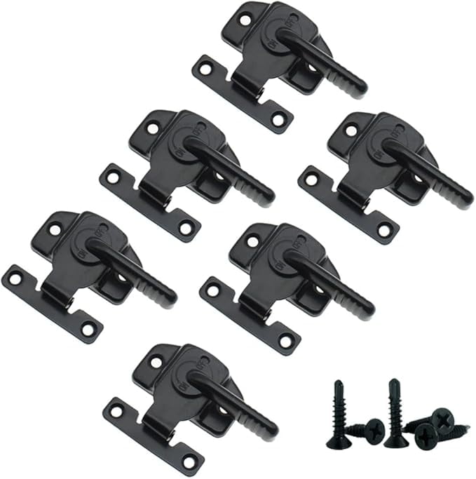 Door Latch Kit 6 Pcs，Smoker Door Latch Rustproof Smoker Lid Clamp with ...