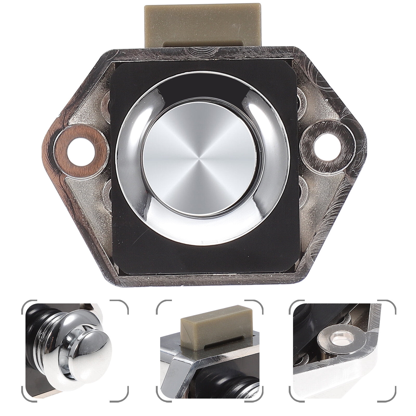 Door Latch Lock Catch Push Button Lock Keyless Latch Lock Cupboard ...
