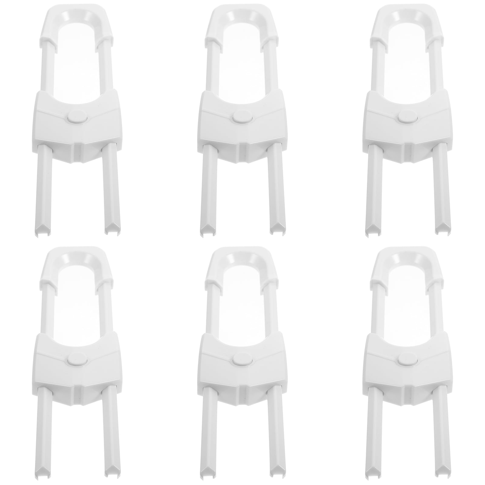 Door Latch Lock Child Proof Cabinet Locks Safety 6 Pcs U-lock Saftey ...
