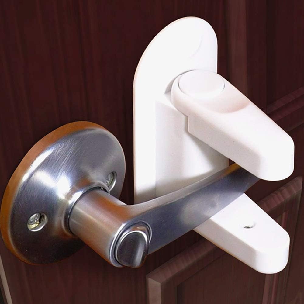 Door Lever Lock (2 Pack) Child Proof Doors & Handles 3M Vhb Adhesive ...