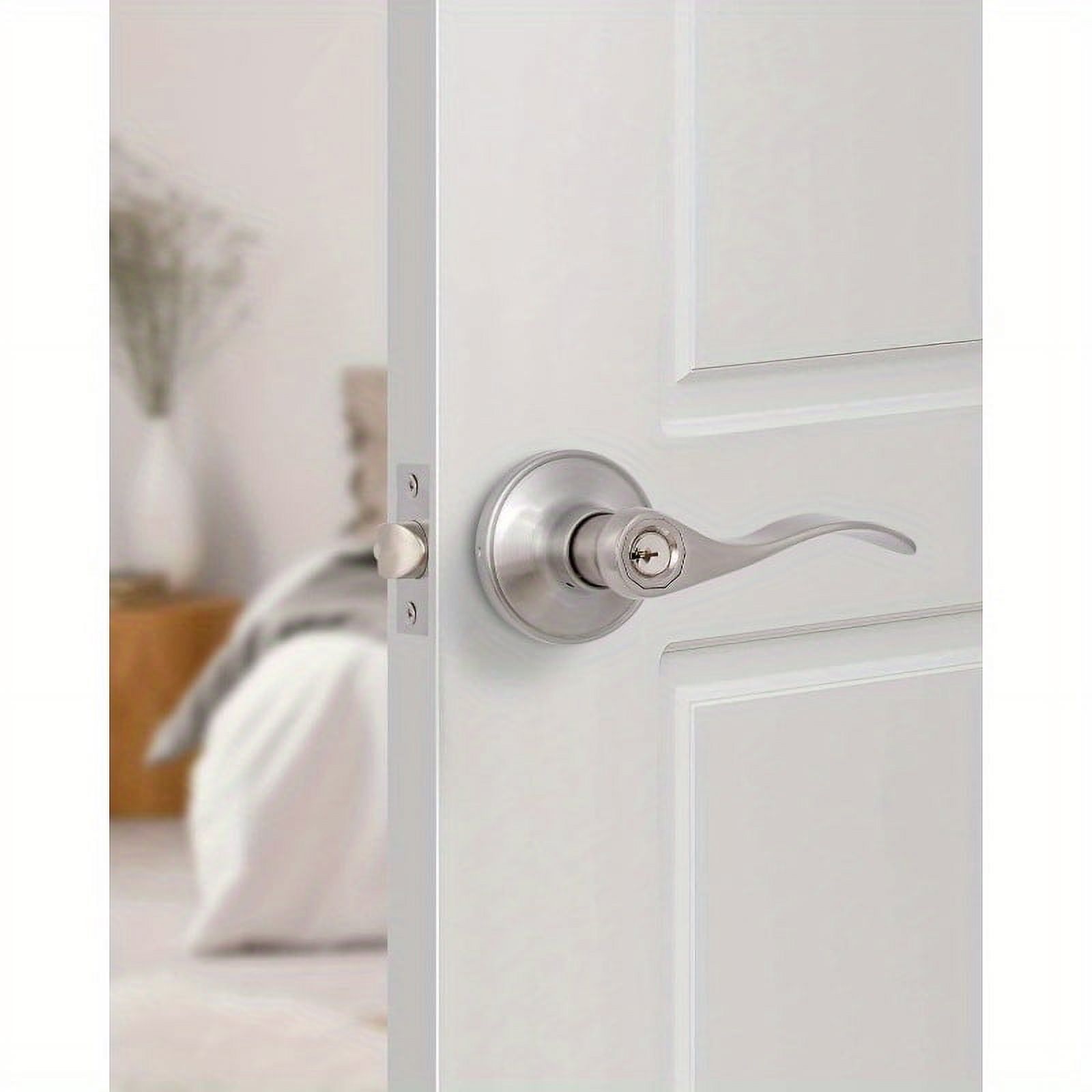 Door Levers Interior Keyed Difference Entry Front Bedroom Door Handles ...