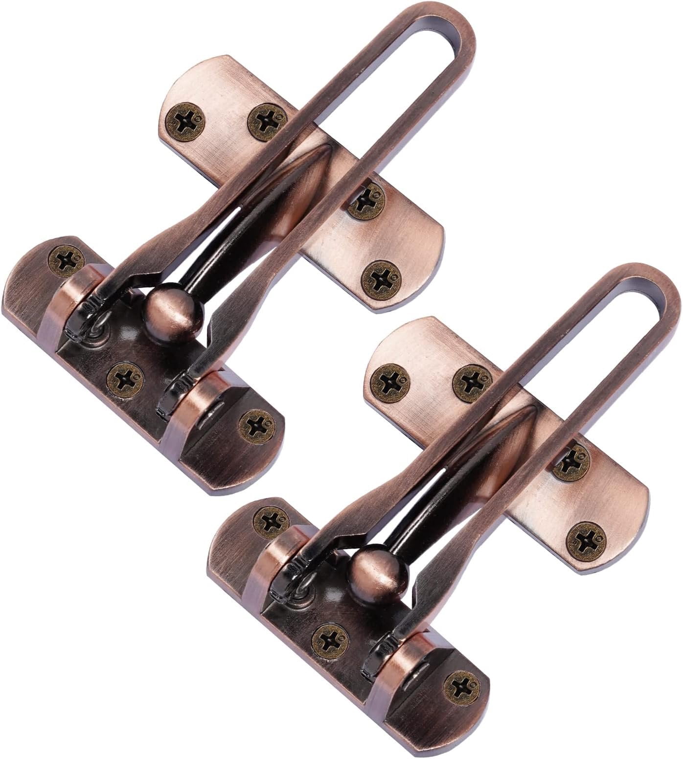 Door Lock, 2 Pack Latch Guard Clasp Front Door Locks for ...