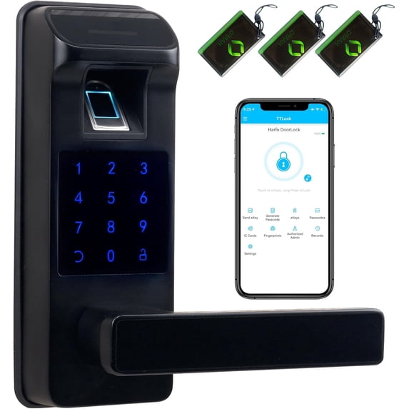 Door Lock, 5 in 1 Keyless Entry Door Lock, Full App Control Digital ...
