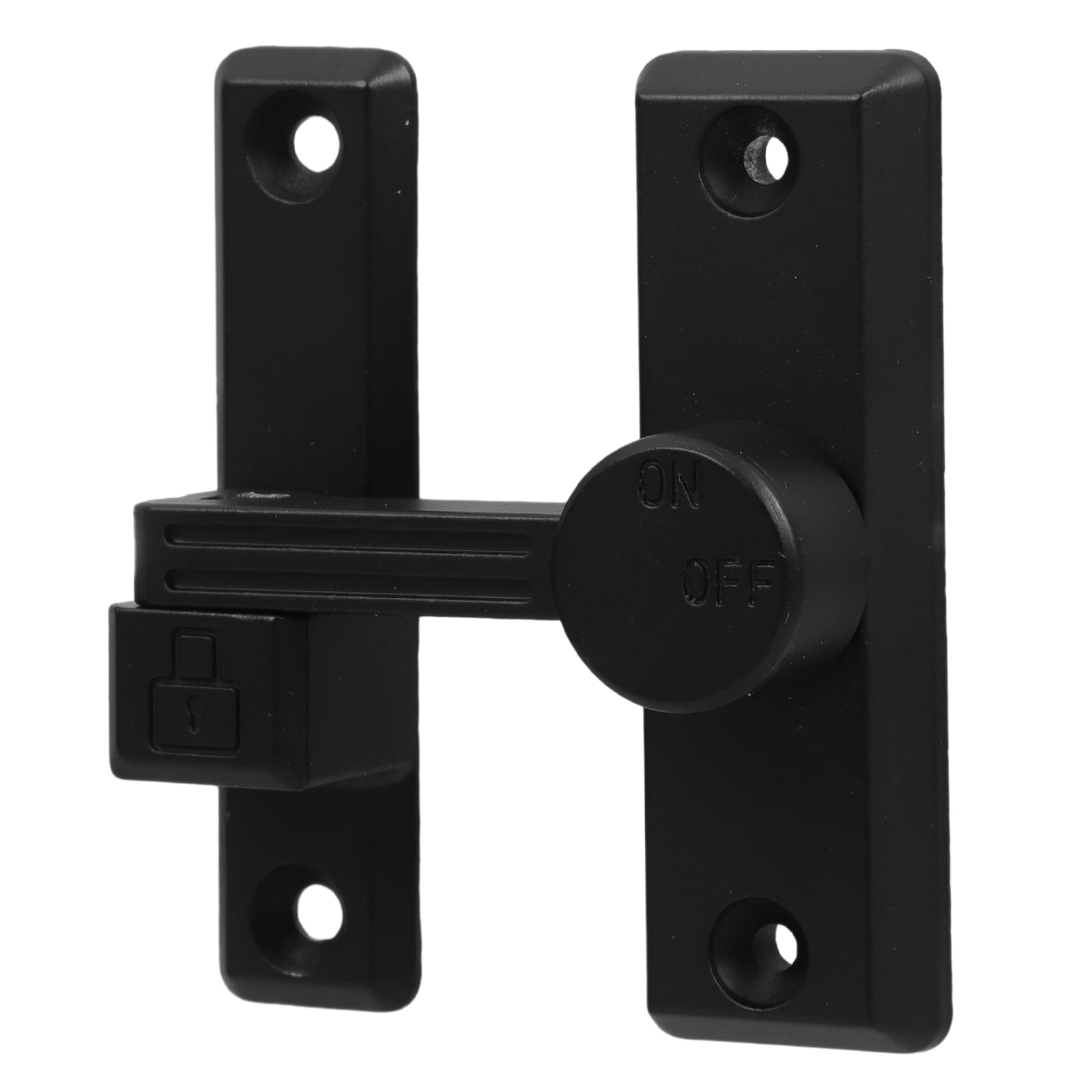 Door Lock Buckle Sliding Locks Security Bar Hardware Gate Black ...