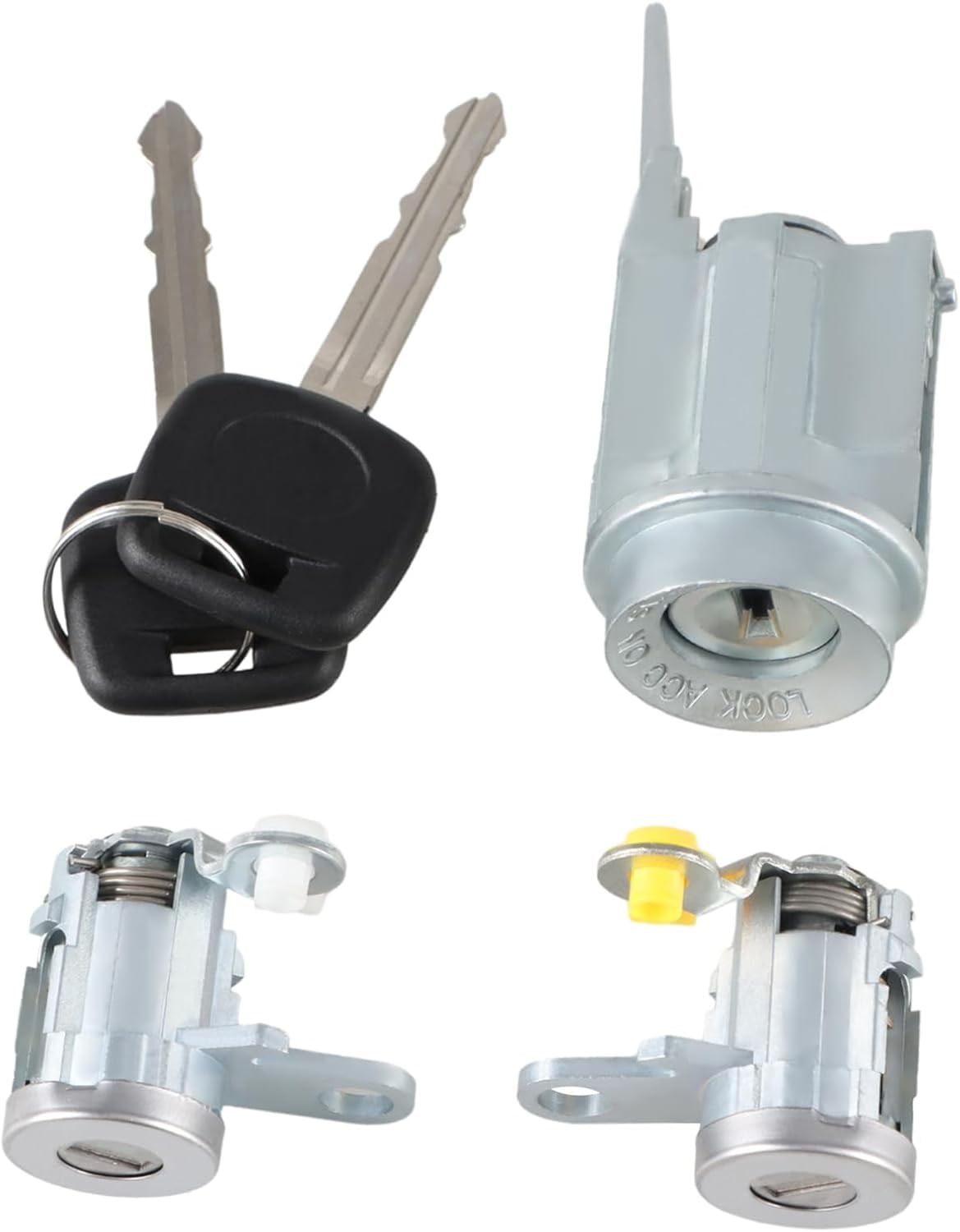 Door Lock Cylinder Key Set Ignition Switch Compatible with Toyota ...