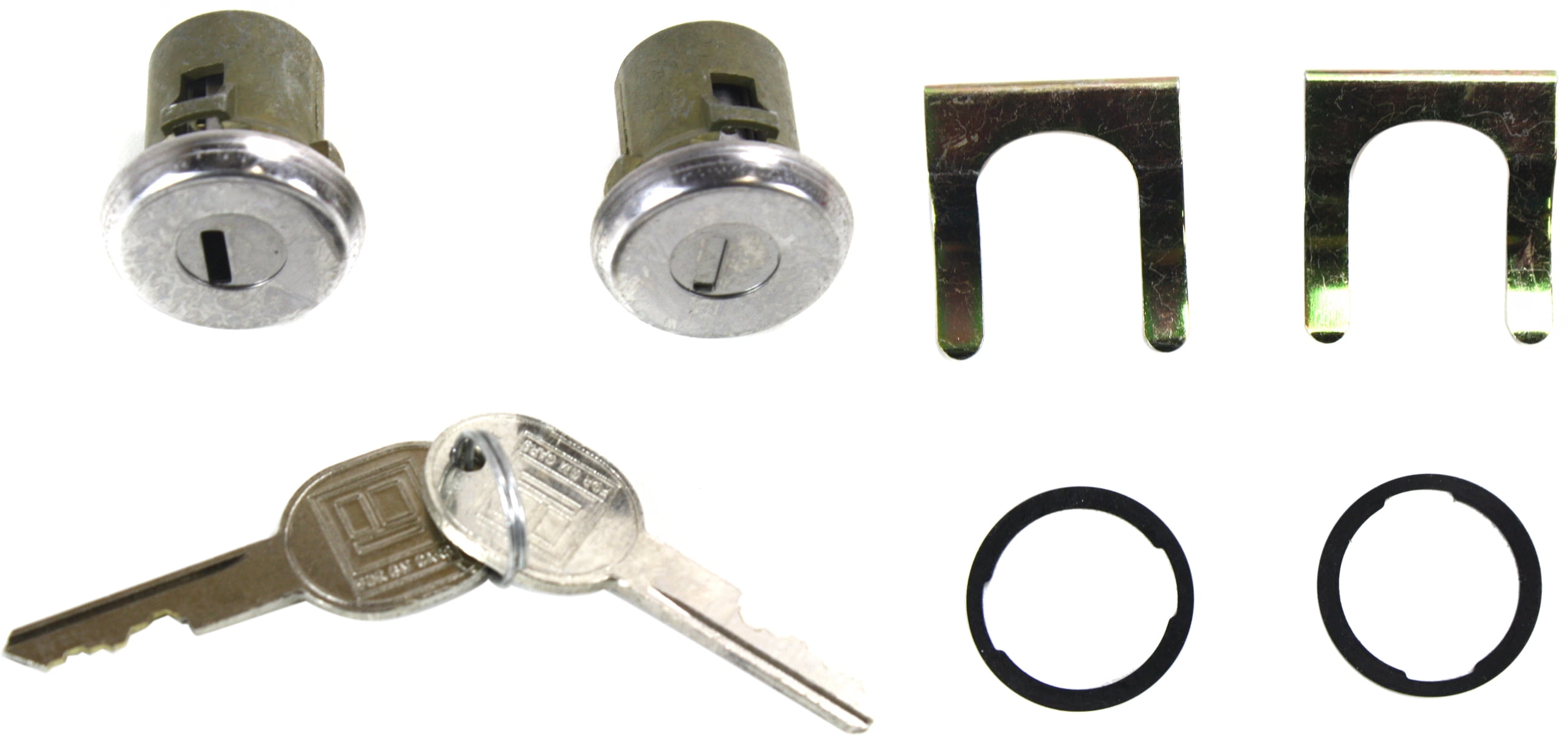 Door Lock Cylinder Set of 2 Mounts on Door Panel Keys Included Chrome ...