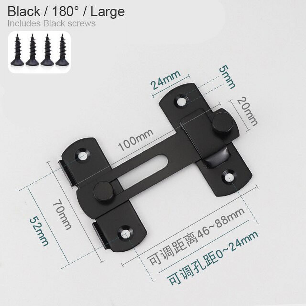 Door Lock Guard Latch Bolt 90 180 Degree Stainless Steel Toggle Latch ...