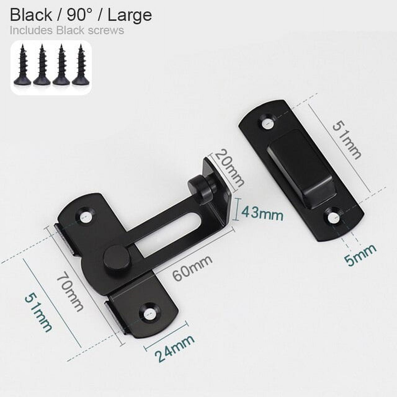 Door Lock Guard Latch Bolt 90 180 Degree Stainless Steel Toggle Latch ...