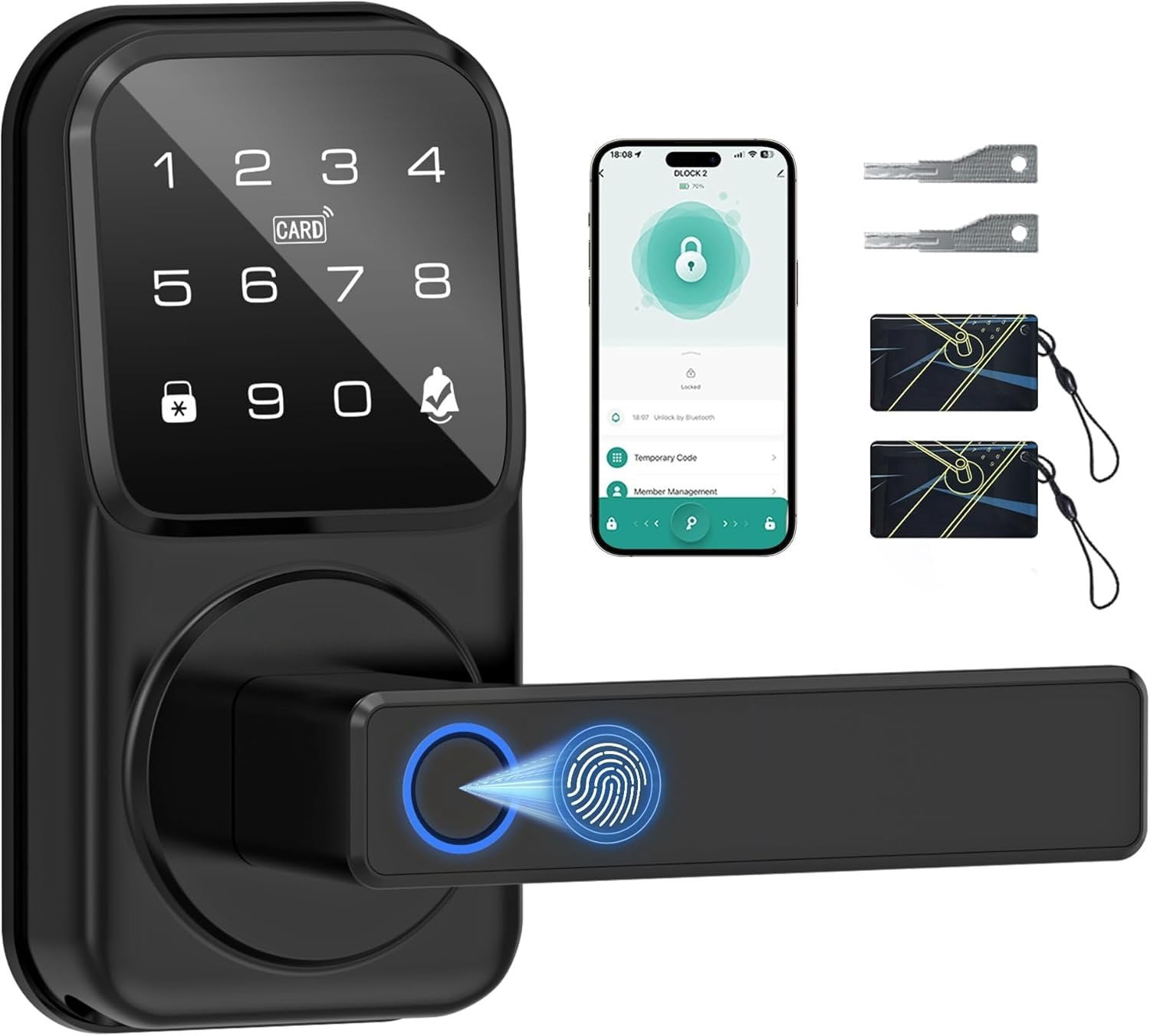 Door Lock with Handle - Keyless Entry Door Lock for Front Door ...