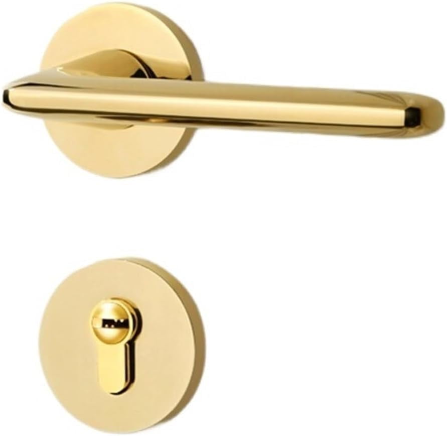 Door Lock Indoor Bedroom Golden Door Lock Split Lock Room Wooden Door ...