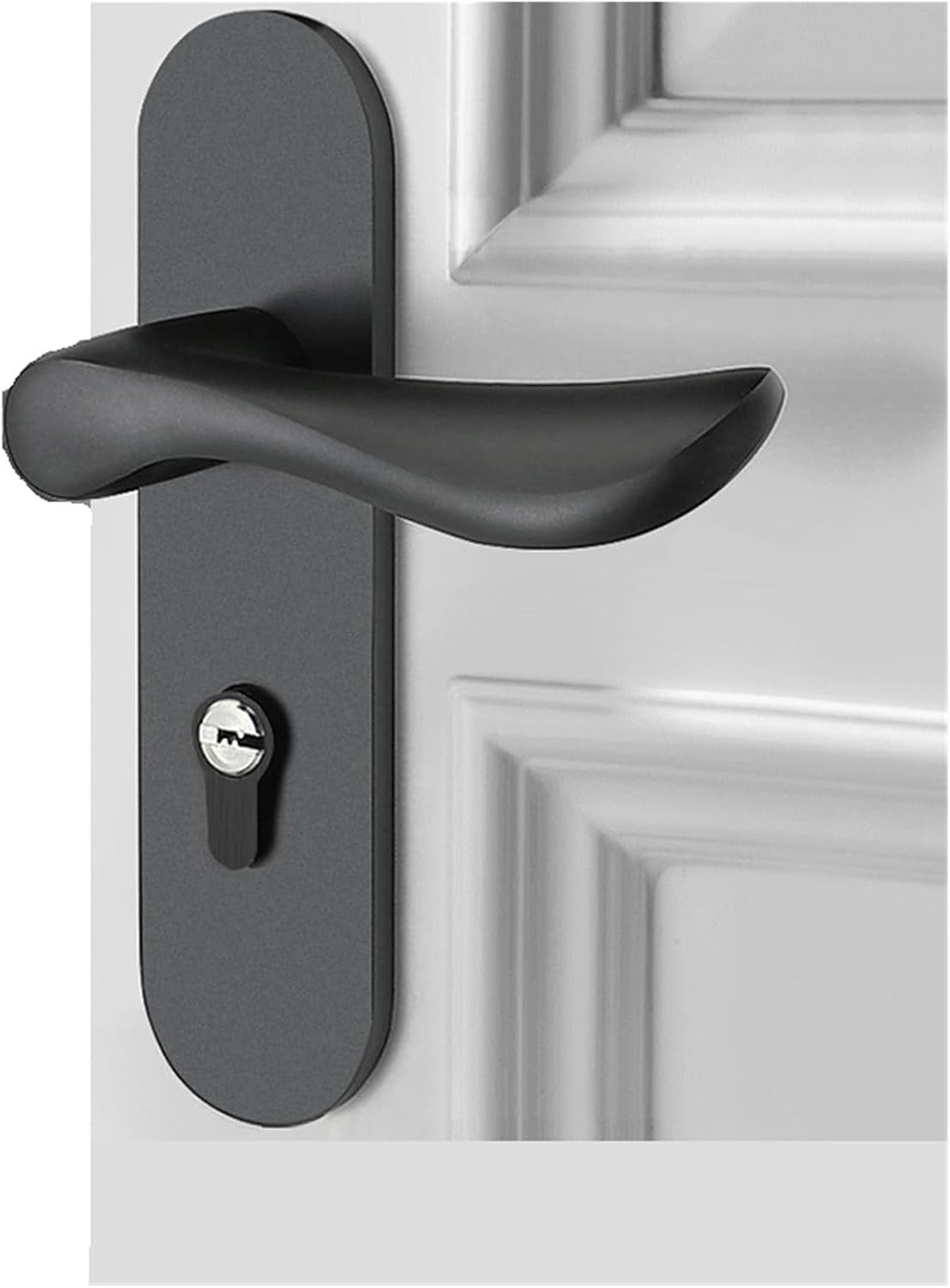 Door Lock Indoor Home Room Door Lock Bedroom Black Silent Split Lock ...