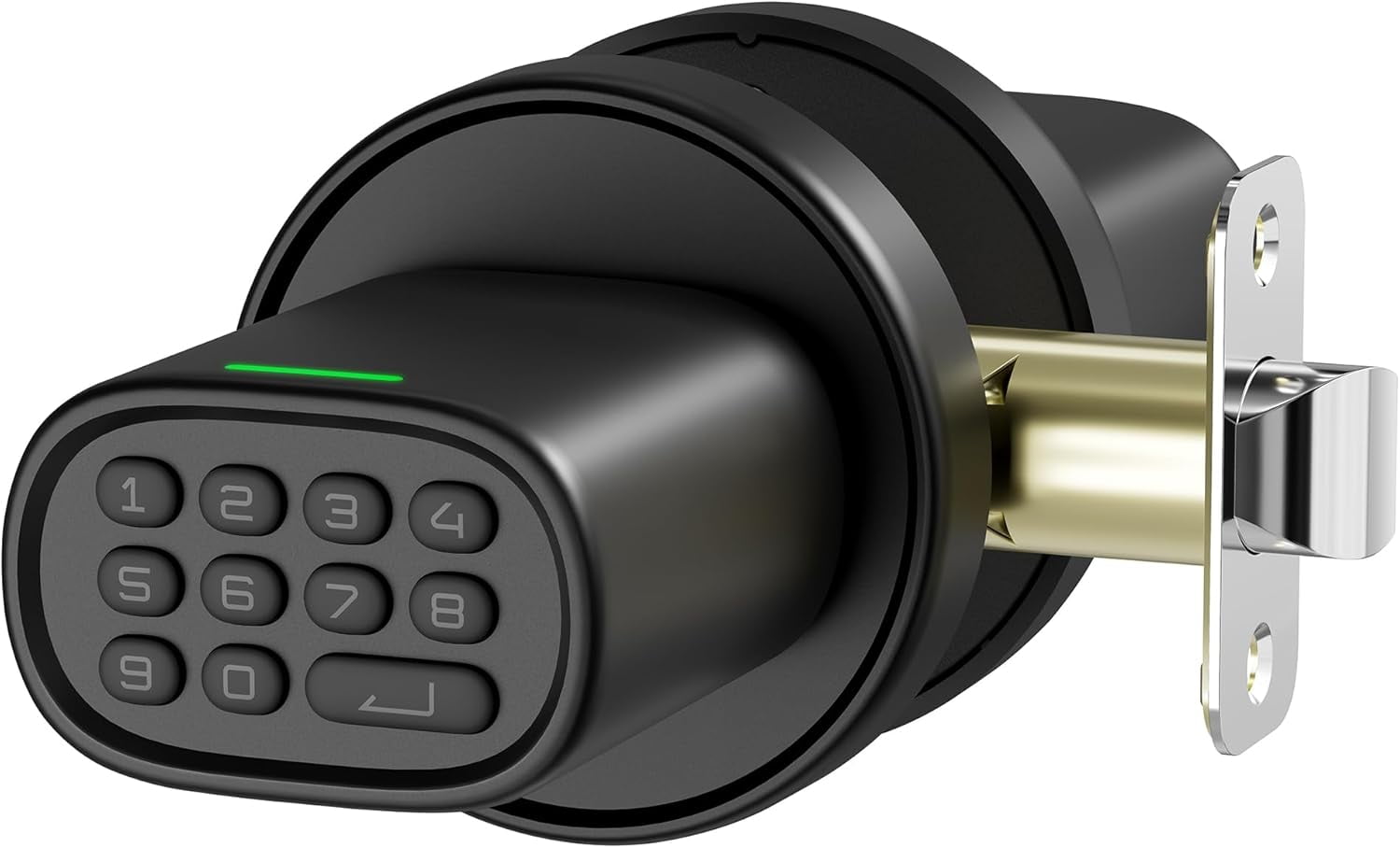 Door Lock Knob with Keypad Keyless Entry Door Knob Electric Coded Indoor Door Knob for Interior ...