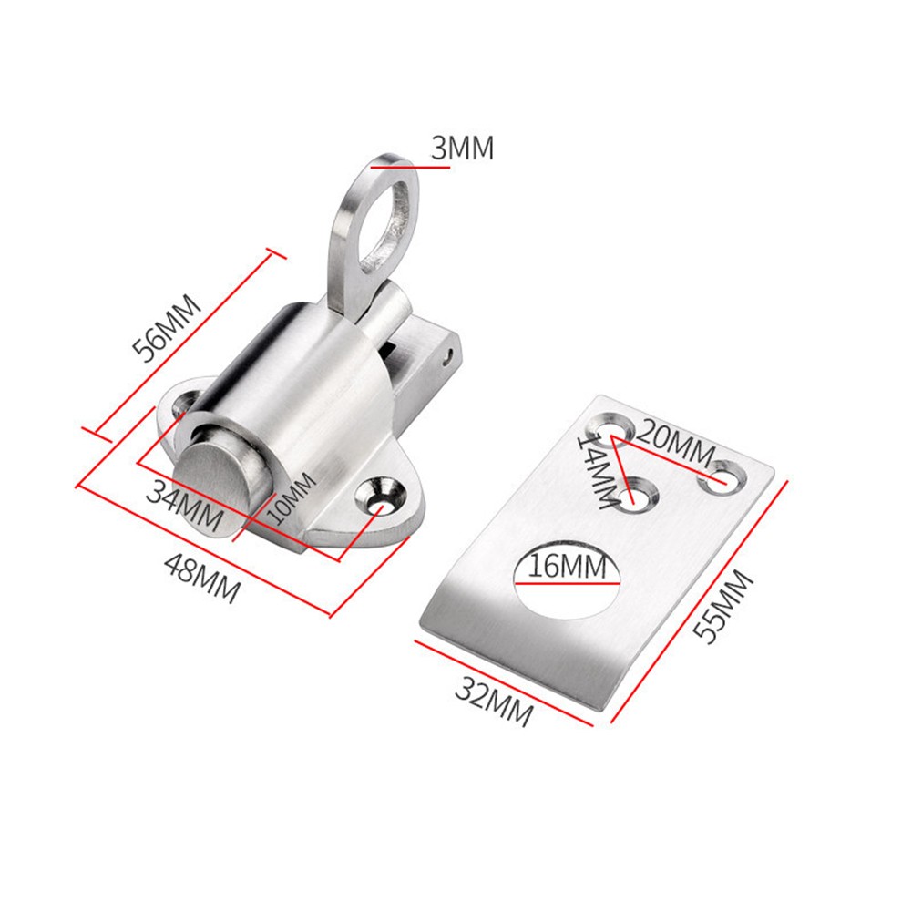 Door Lock Latch Window Gate Automatic Spring Bounce Door Bolt Safety ...