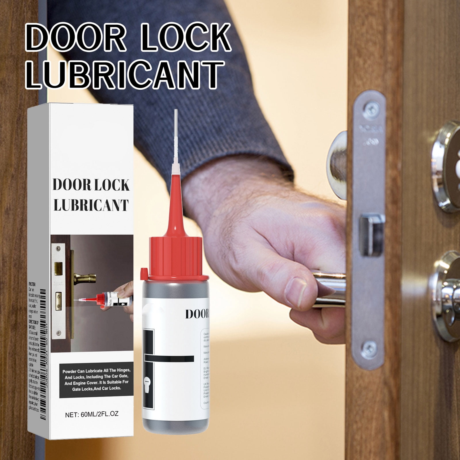 Door Lock Lubricant For Smooth Operation, 1 Pack Precision Applicator ...