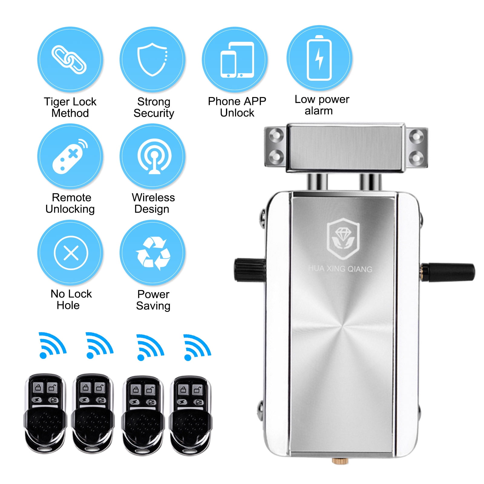 Door Lock,Remote Lock Apartment/ Remote -theft Deadbolt Door Lock ...