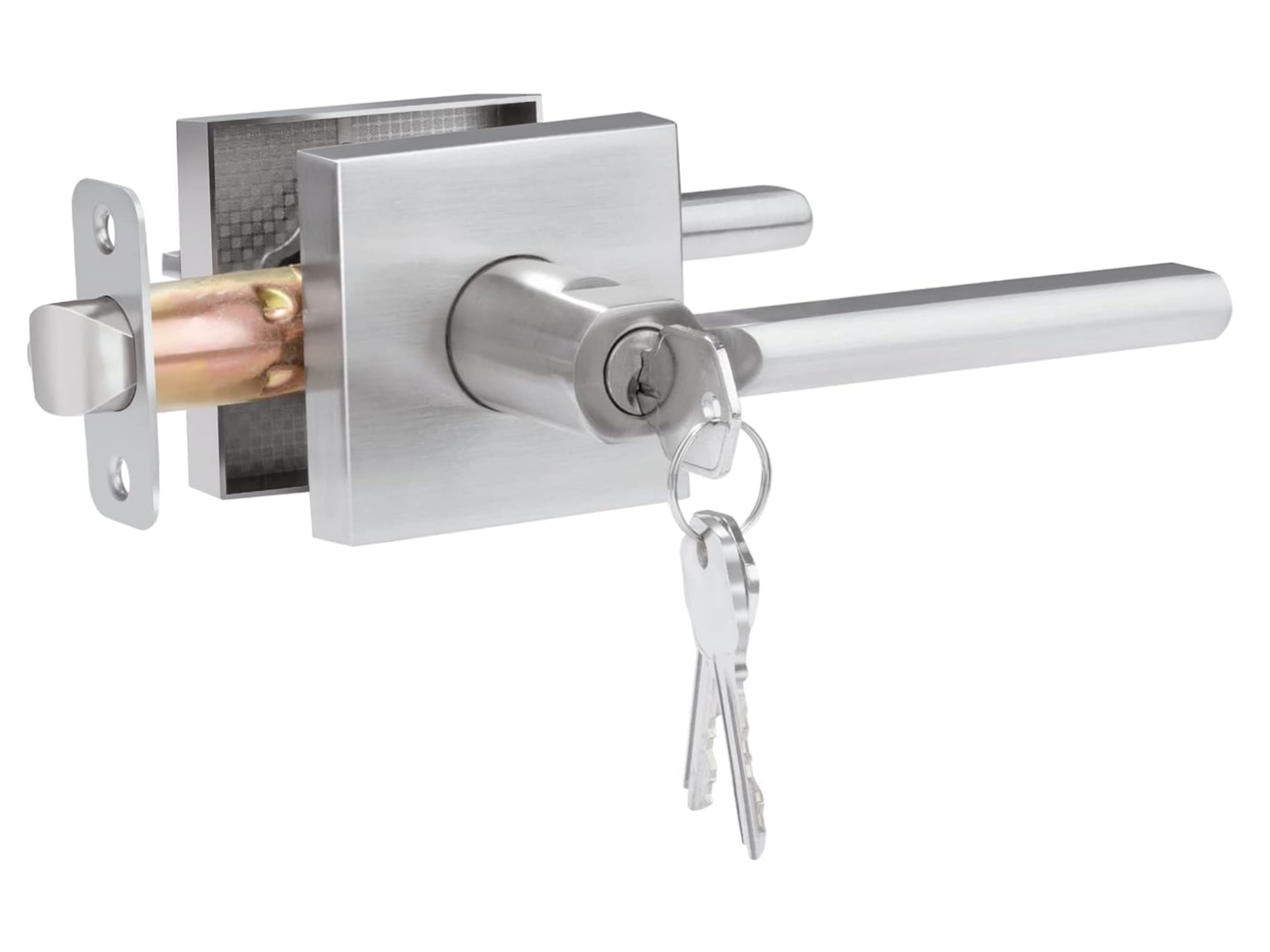 Door Lock Set with Entry Door Handle, Key and Lock, Heavy Duty Entrance ...