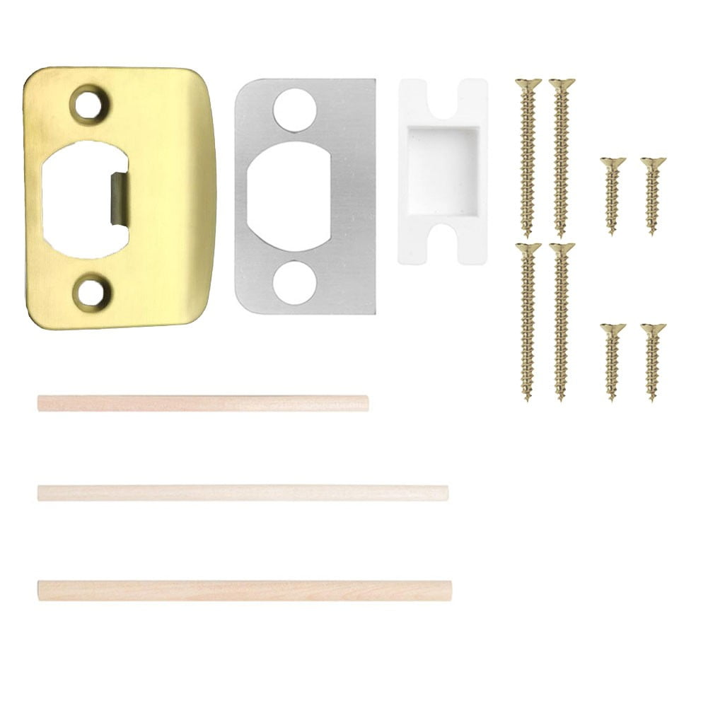 Door Lock Strike Plate with Spacer Shim Door Security Lock Repair Kits ...