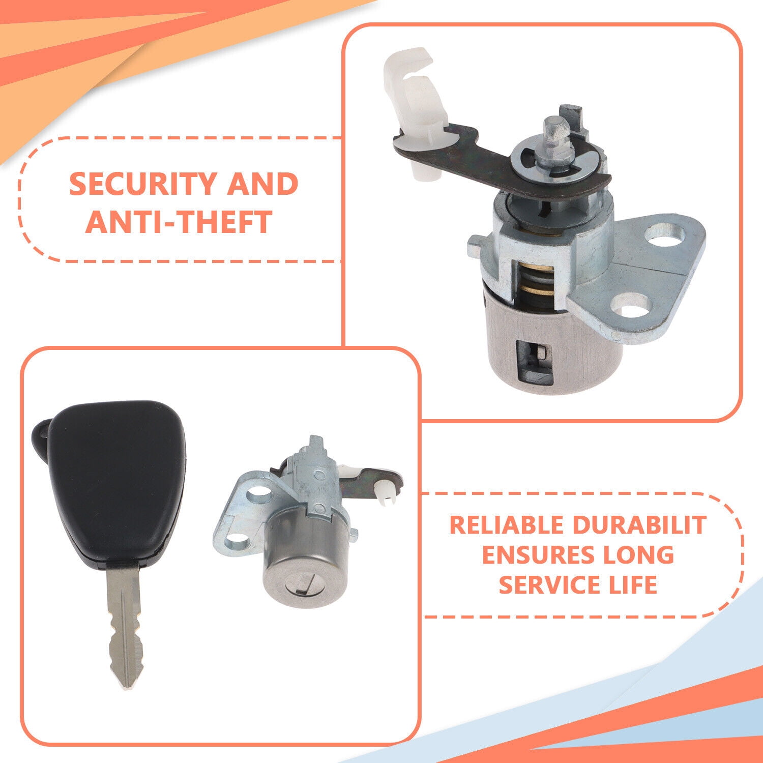 Door Lock Switch Lock Cylinder Key Set for Journey Magnum Grand Caravan ...