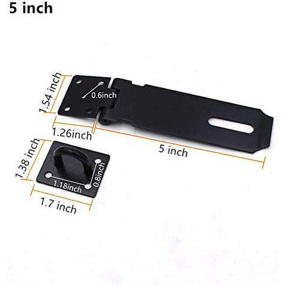 Door Locks Hasp Latch, 5 Inch Stainless Steel Safety Packlock Clasp ...