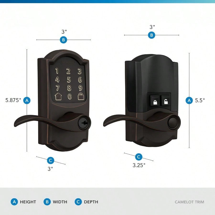 Door Locks With Camelot Trim, Aged Bronze FE789WB CAM 716 Acc Encode ...