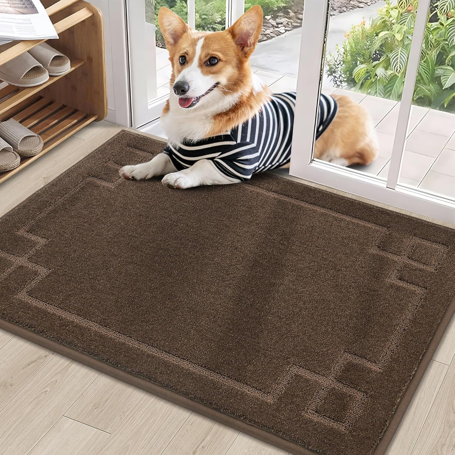 Door Mat 24" x 36", Non-Slip Door Mats Indoor Entryway Rugs Washable ...