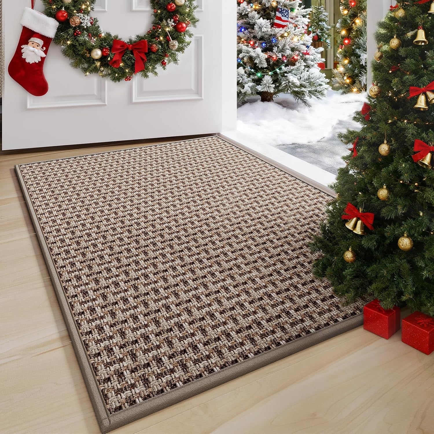 Door Mat 24"x35", Dirt Resistant and Absorbent, Non-Slip Rubber Backing ...