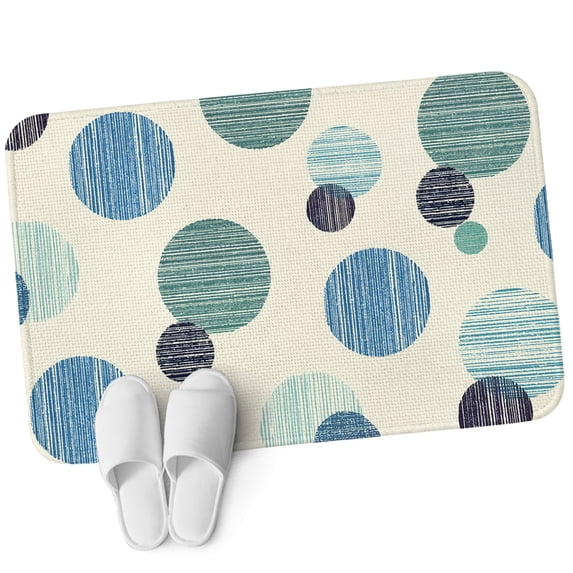 Door Mat 31.5"x47.2", Abstract Geometric Non Slip Backing & Low Profile ...