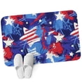 Door Mat 31.5"x47.2", Blue Red USA Flag Non Slip Backing & Low Profile ...