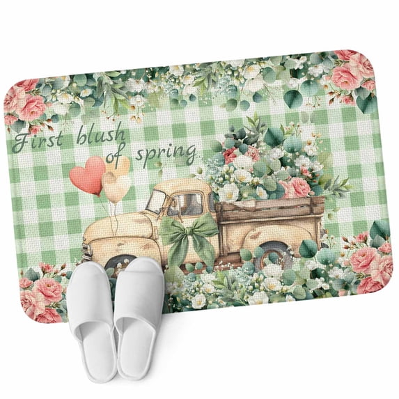 Door Mat 31.5"x47.2", Eucalyptus Trucks Non Slip Backing & Low Profile ...