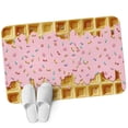 Door Mat 31.5"x47.2", Pink Dessert Cake Non Slip Backing & Low Profile ...