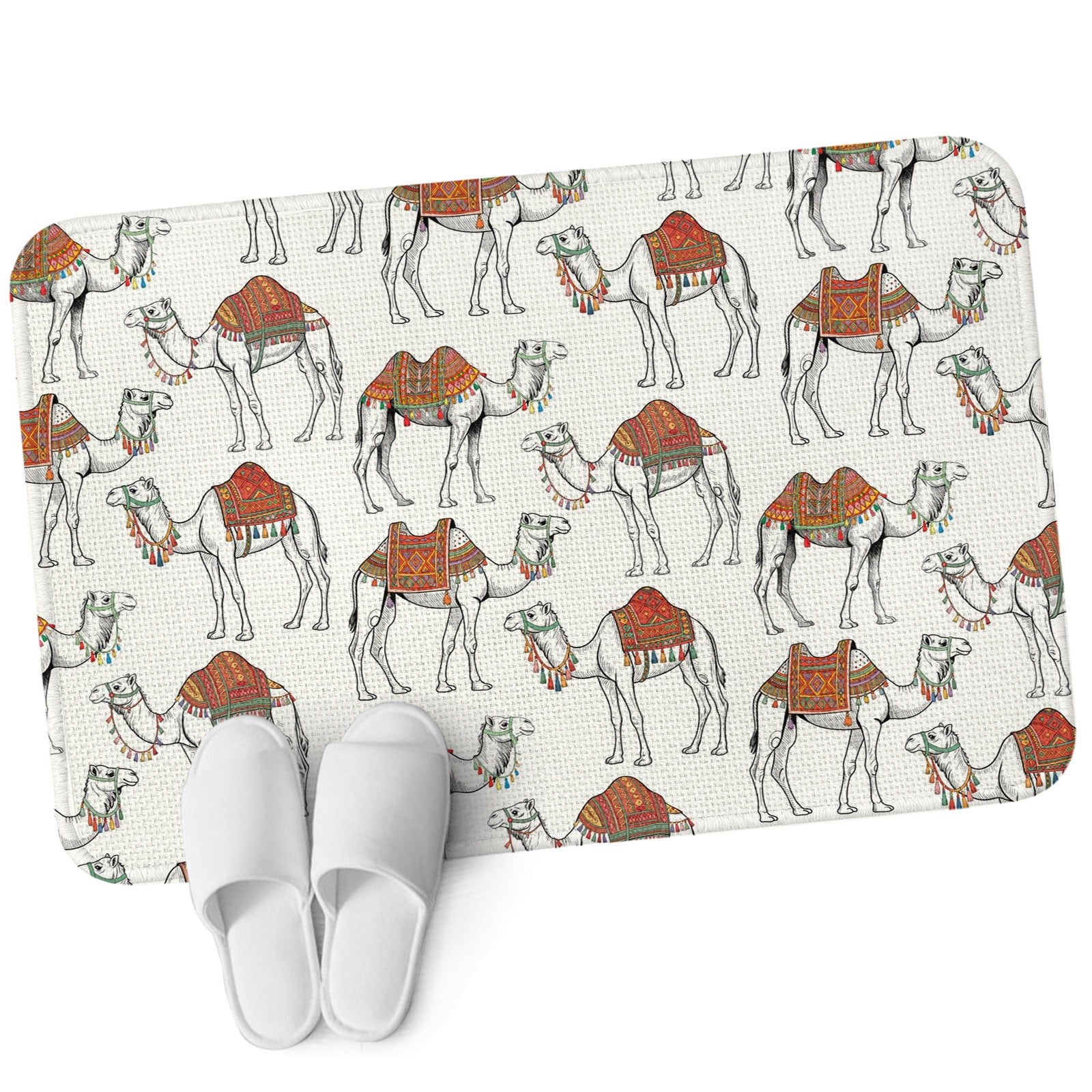 Door Mat 31.5"x47.2", Sand Camel Non Slip Backing & Low Profile Area ...