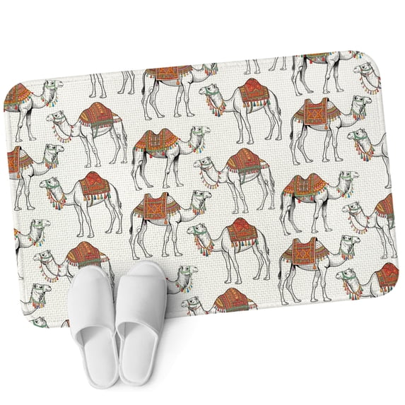 Door Mat 31.5"x47.2", Sand Camel Non Slip Backing & Low Profile Area ...