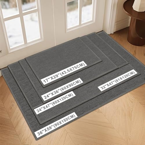 Door Mat 32"x47", Non Slip Door Mat Indoor Entrance, Rubber Backing ...