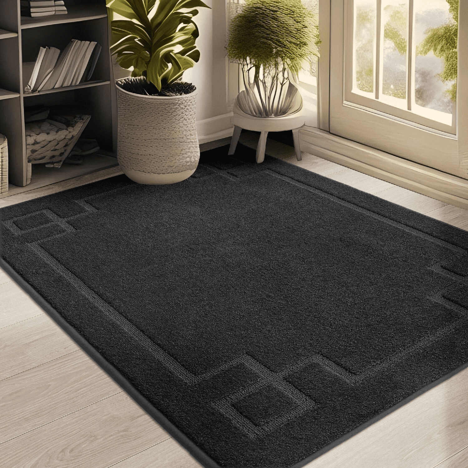 Door Mat 32" x 48", Non-Slip Door Mats Indoor Entryway Rugs Washable ...