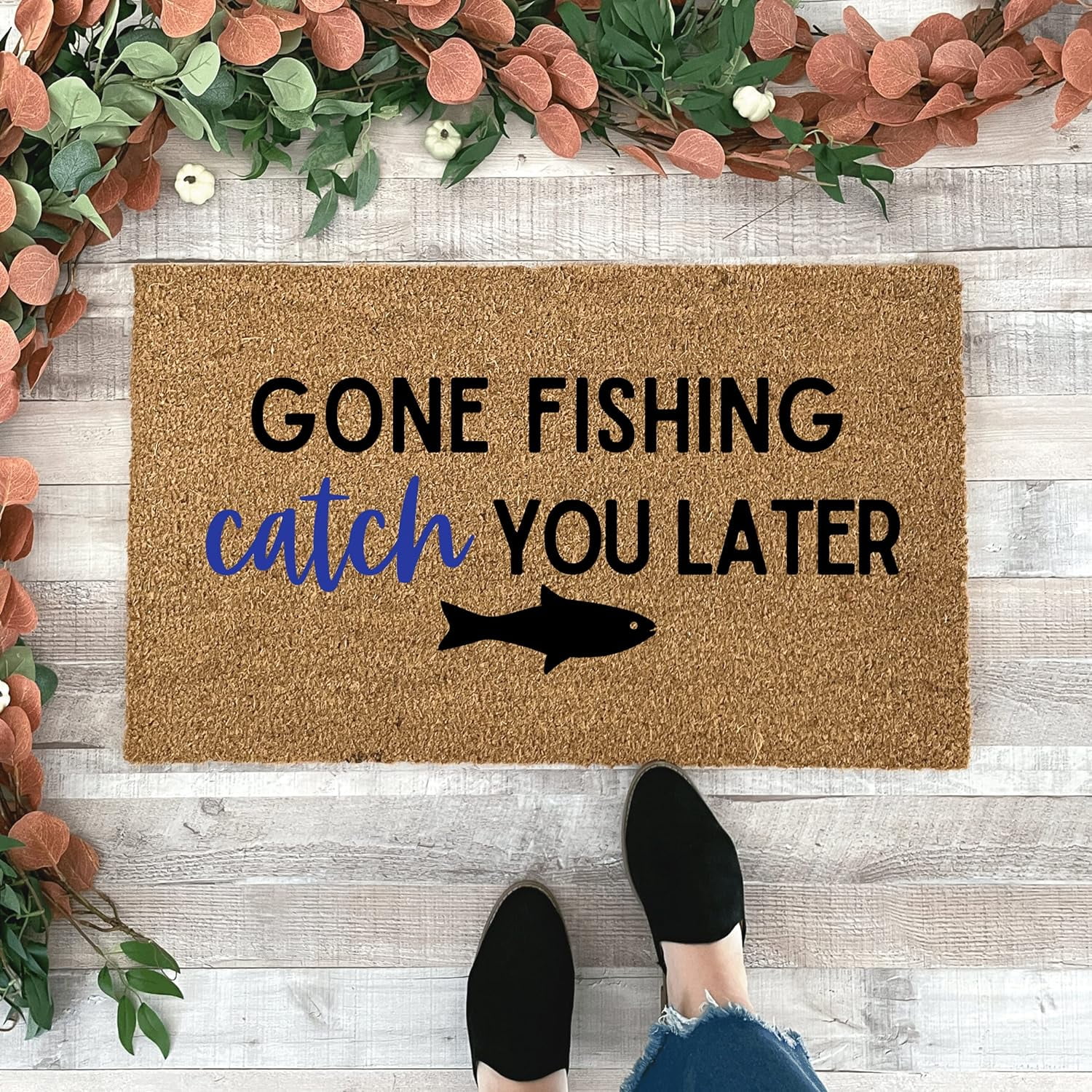 Door Mat Cute Fishing Gifts for Men Fathers Day Fishing Gone Fishing ...