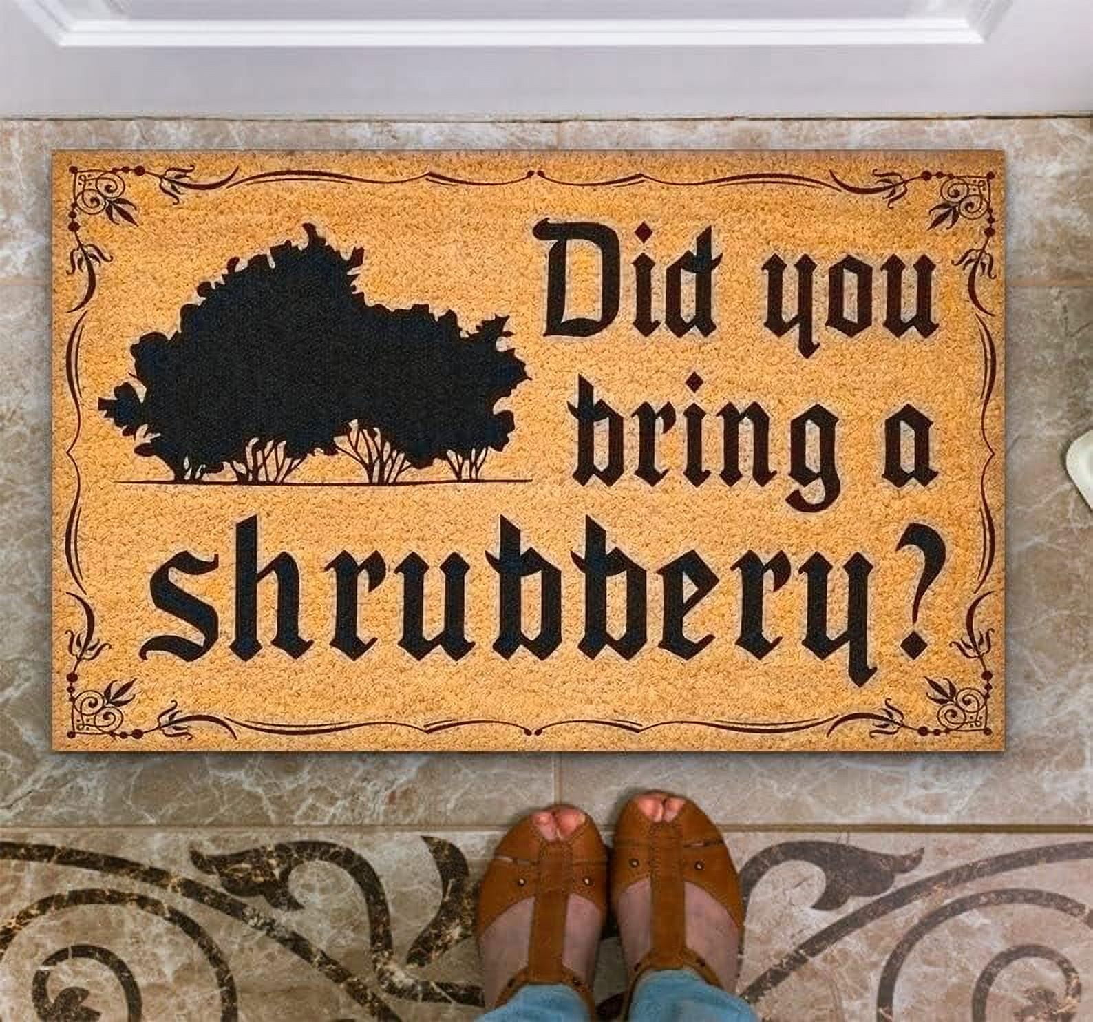 Door Mat Did You Bring A Shrubbery Welcome Non-Slip Mats Funny Doormat ...