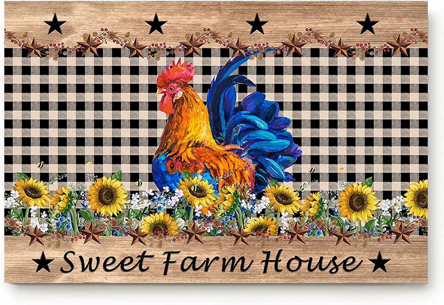 Door Mat Easy Clean Waterproof Shoe Scraper Floor Rugs Extra Durable ...